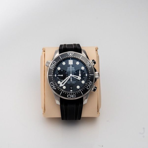 Omega Seamaster Chronograph Chronometer Diver 300m 44 mm Black Dial Men ...