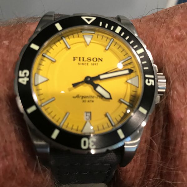 SOLD: Filson Dutch Harbor 43MM Diver | WatchCharts Marketplace