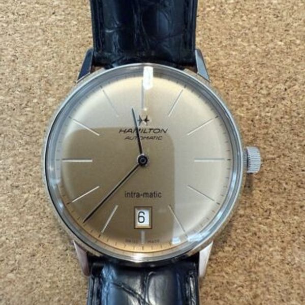 Hamilton intra-matic 38mm Salmon Dial | WatchCharts Marketplace