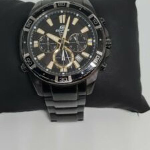Mens Black Amd Gold Casio Edifice EFR-534 5378 Watch | WatchCharts ...