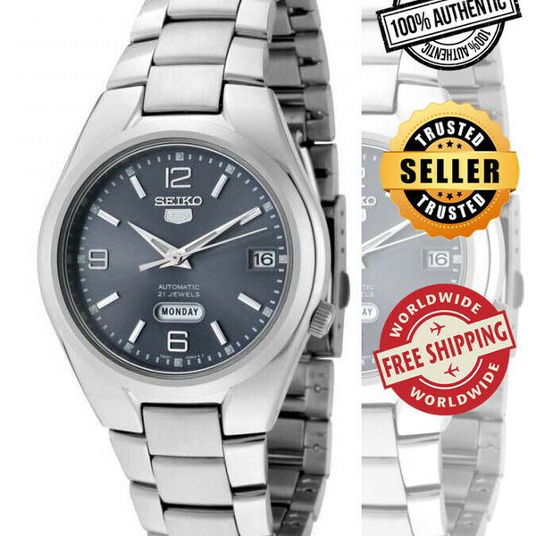 Seiko 5 Automatic SNK621 SNK621K1 Men Day Date Stainless Steel Watch ...