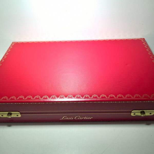 RARE VINTAGE MUST DE CARTIER + LOUIS CARTIER WATCH TRAVEL STORAGE BOXS ...