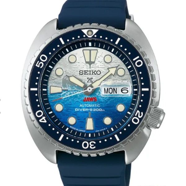 SEIKO Prospex JAWS 50th Anniversary SBDY137 Limited Men's Diver Scuba ...