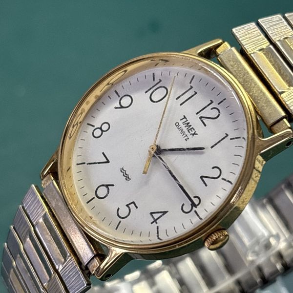 Timex Easy Reader Quartz 32mm New Battery Vintage Watch And Strap ...