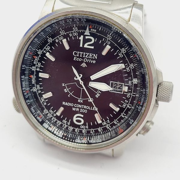 Citizen Promaster Eco Drive Radio Watch WR 200 GN-4W-S WRISTWATCH Watch ...