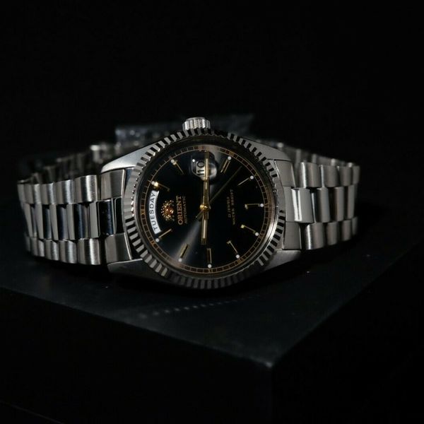 Orient Oyster President Day Date 36mm FEV03001BY - Black Dial - SS ...