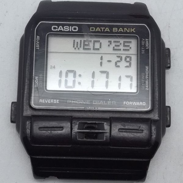 Casio Data Bank, DBA-80, Date Display, Alarm, Chronograph, Watch Works ...