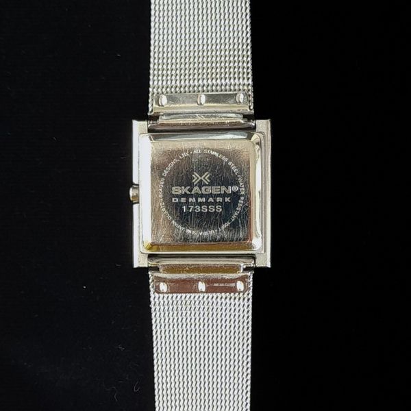 Skagen Square Tank Watch 25mm Minimalist Steel Milanese Mesh Band New ...