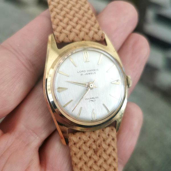 [WTS] Gorgeous vintage 34mm Swiss Lord Harris w linen dial ...