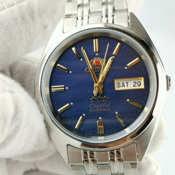 ORIENT 3 STAR AUTOMATIC MEN,S WATCH FAB00006D9 BLUE DIAL - BRAND NEW ...