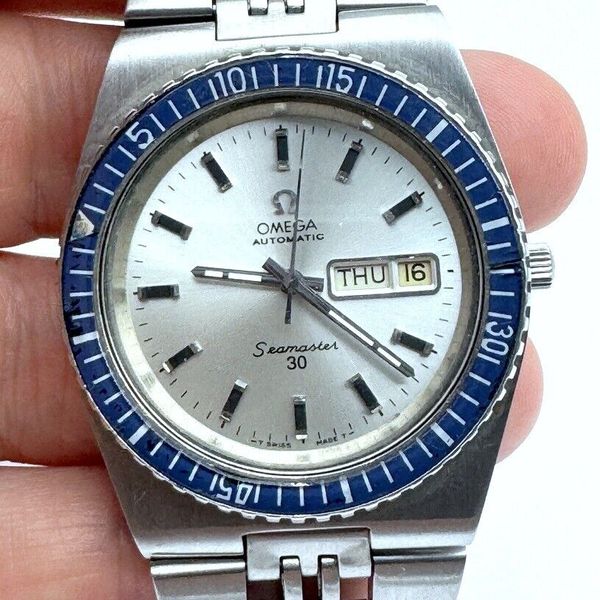 Raro Omega Seamaster 30 anni 60 automatico 39mm QUADRANTE ORIGINALE ...