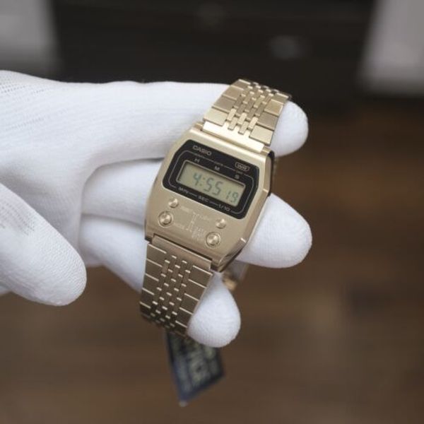 Casio Vintage Gold Digital Watch A1100G-5VT Full Metal | WatchCharts ...