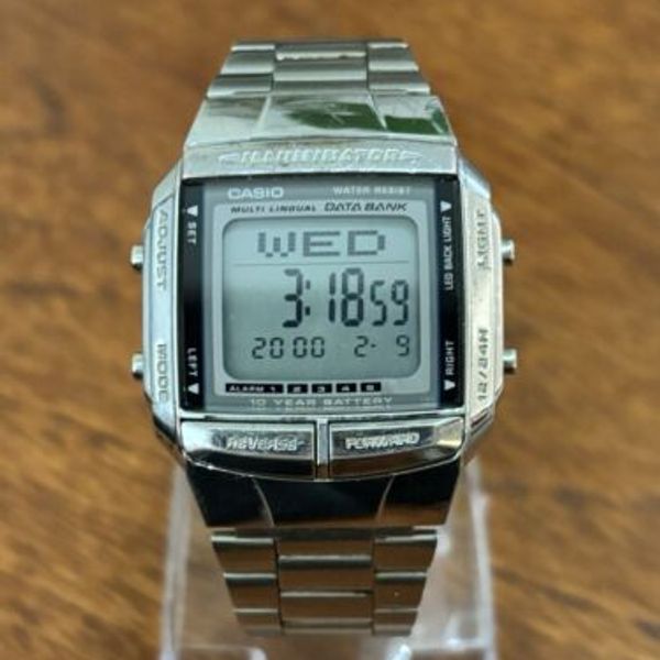 Cool Vintage Casio Men Watch Multi Lingual Data Bank Digital ...