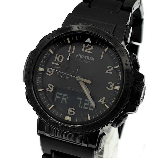 A02507 CASIO Pro Trek PRO TRKEK PRW 50FC Radio Solar Men s Watch Black ...