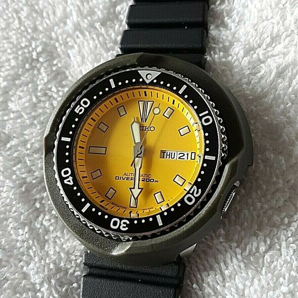 SEIKO MEN’S WATCH SKXA35 200 METER SPORT DIVER, AUTO, DAY/DATE, YELLOW ...
