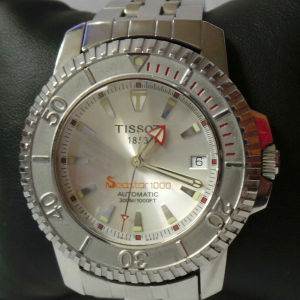 Authentic Men's Tissot SeaStar 1000 1853 Automatic 300M Diver Watch 464 ...