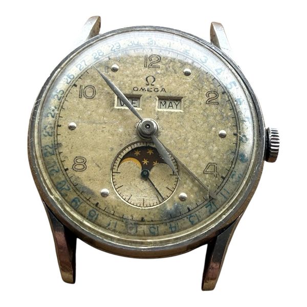 1944 Omega Cosmic Ref. 2471/1 - Moonphase Triple Calendar Stainless ...