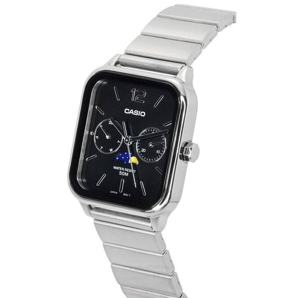 Casio MTP-M305D-1A Moonphase Quartz Stainless Steel Men's Watch ...