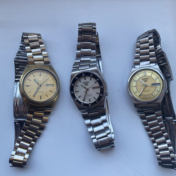 Three Seiko 5 Mens vintage 7009 movement Watches | WatchCharts Marketplace