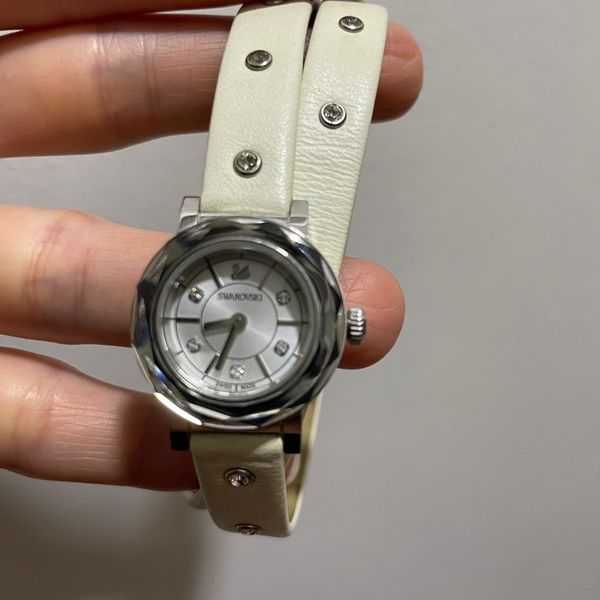Swarovski ladies watch, long leather strap | WatchCharts Marketplace