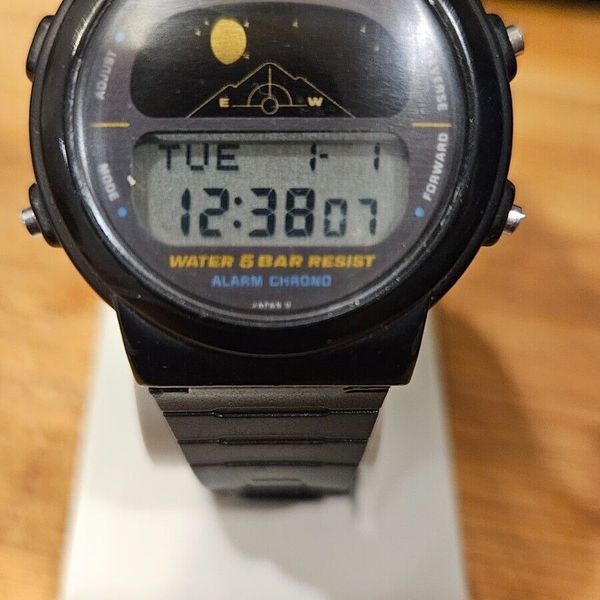CASIO MOON GRAPH WATCH GMW-15 Resin MADE IN JAPAN Vintage 1985 ...