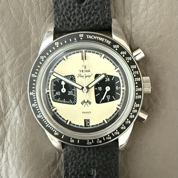 Yema Rallygraf Meca Quartz Panda Watch USA Seller + $125 Custom Made ...