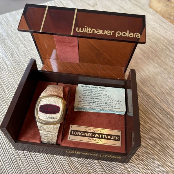 1970s Wittnauer Polara LED watch with box, paperwork Fantastic ...