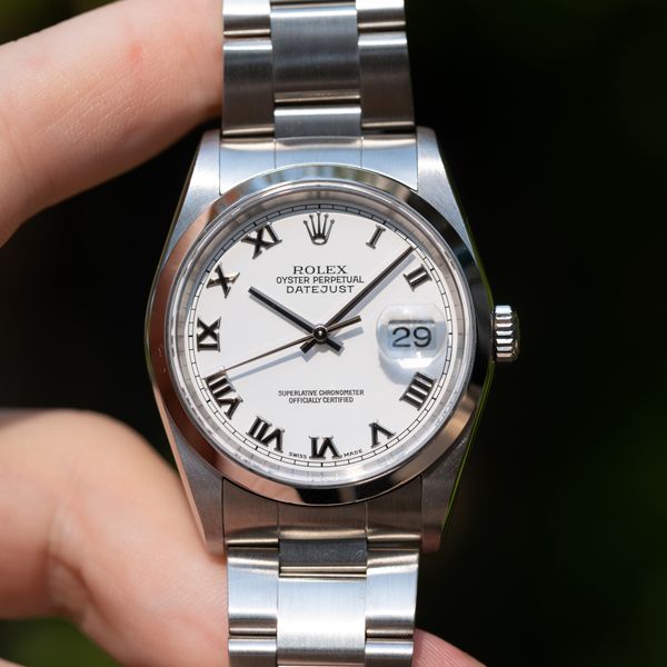 [WTS] 2004 Rolex Datejust Ref. 16200 White Roman Dial with Box and ...