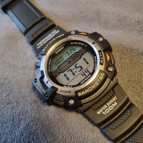 Casio SGW-300H / Mod LED bianco / Altimetro / Barometro / Termometro ...