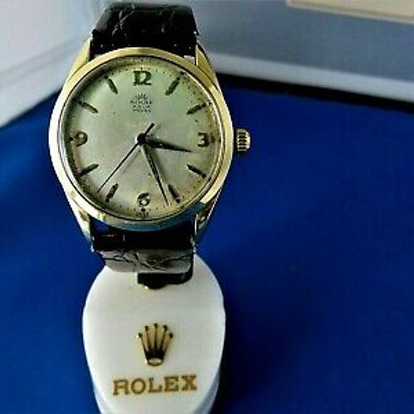 1957 Rolex Tudor Solar Aqua Prima 21J Manual Winding SOLID Gold CAP Ref ...
