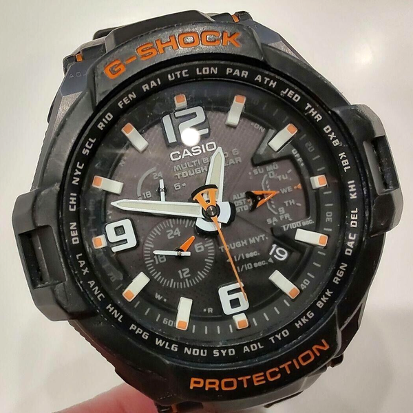 Casio G-Shock GW-4000-1AJF Gravity Master Black Solar-Powered Watch ...