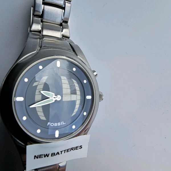 Rare! Fossil BIG TIC JR-8094 Mens Watch Working With New Batteries Superb! | WatchCharts Marketplace