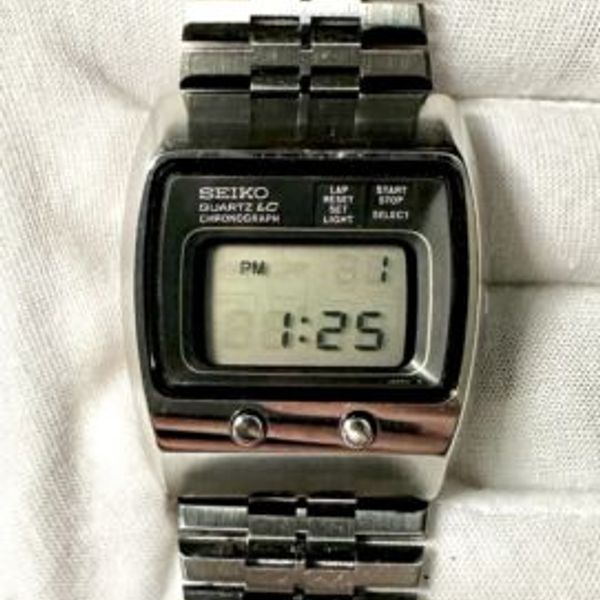 Vintage Seiko 0634-5019 LCD Digital Quartz Stainless Steel Watch-Nice ...
