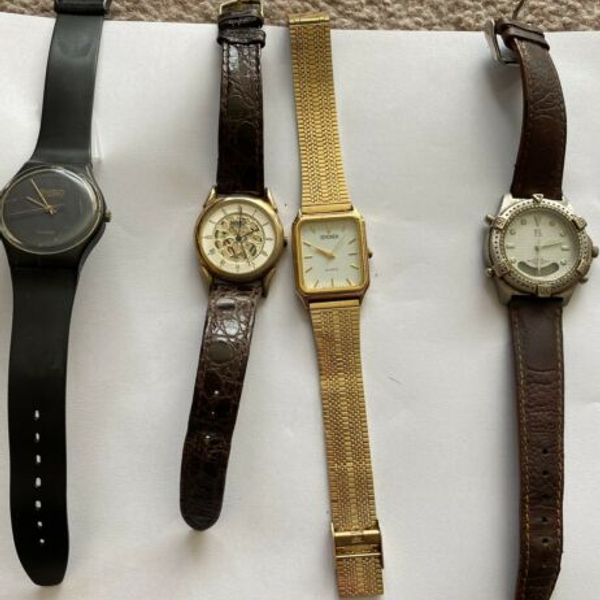 4 Men’s Watches Including a Swatch - Job Lot | WatchCharts Marketplace