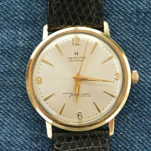 Vintage Hamilton Masterpiece Thin-O-Matic Watch 10k Gold Filled with ...