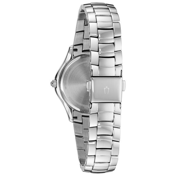 Bulova Women's Crystal Quartz Gemmed Silver Stainless Steel Watch 32 MM ...