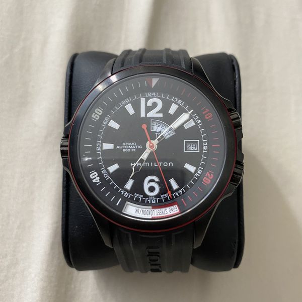 [$650 USD] Hamilton Khaki Navy GMT Diver Men's 42 mm Automatic Watch ...