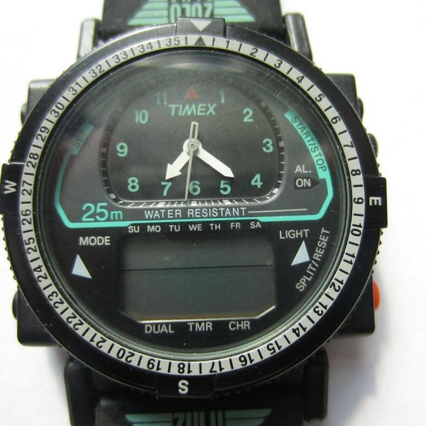 Rare Vintage Timex 708 "Zulu Time" Analog Digital Watch ~ Nice, but as ...