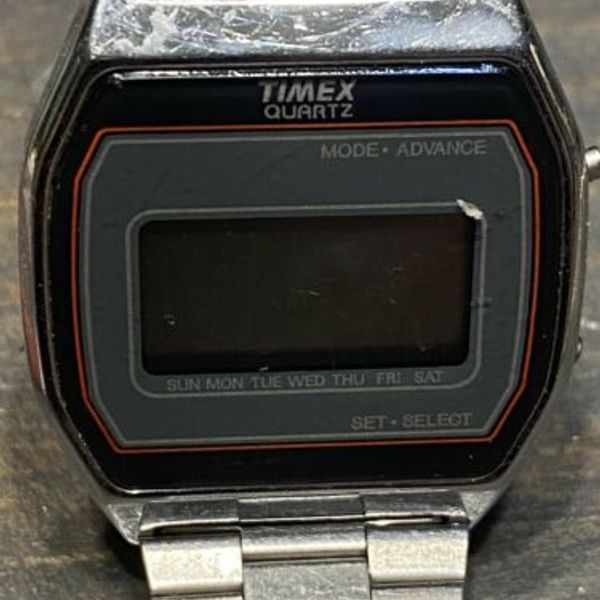Vintage TIMEX T65 K Cell DIGITAL ALARM CHRONOGRAPH 1980's NEEDS BATTERY ...