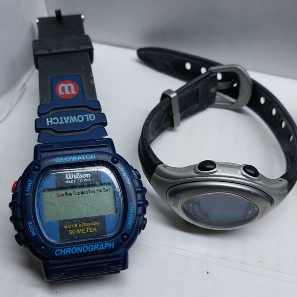 Lot of 6 Digital Watches, Wilson, Amitron, Skechers, Timex - For Parts ...