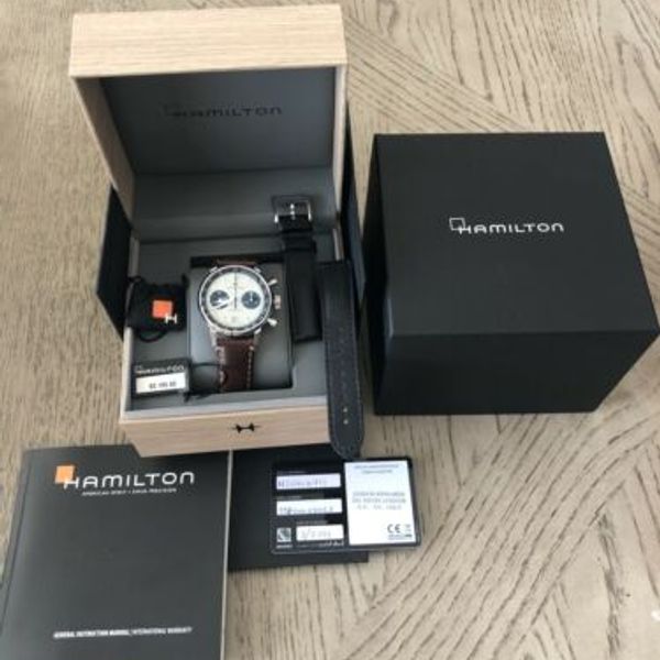 HAMILTON INTRA-MATIC 68 AUTOMATIC CHRONO PANDA DIAL H38416711 40MM ...