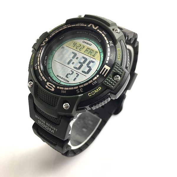 Casio SGW100-3A Men's Digital Compass Thermometer Twin Sensor Watch ...