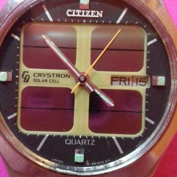 RARE/Authentic Citizen Crystron Solar Cell Steel Japan Wristwatch ...