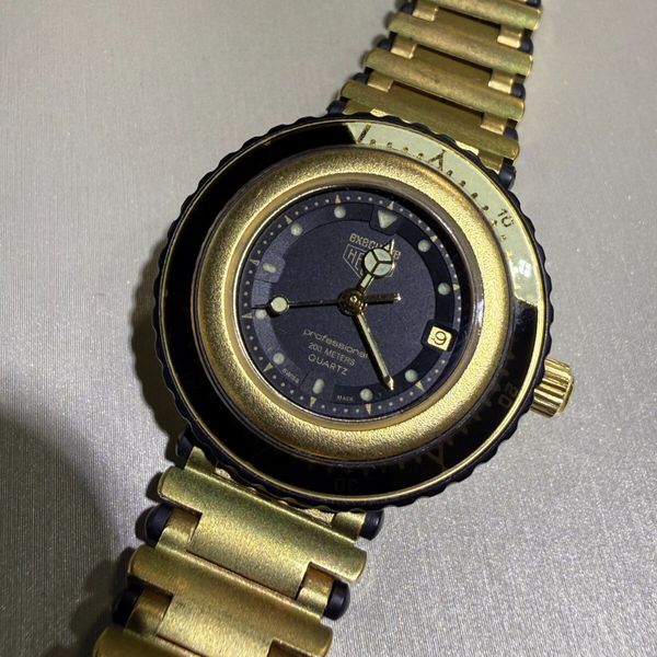TAG HEUER Executive 914.308 Quartz Ladies Gold Plate Dial Black ...