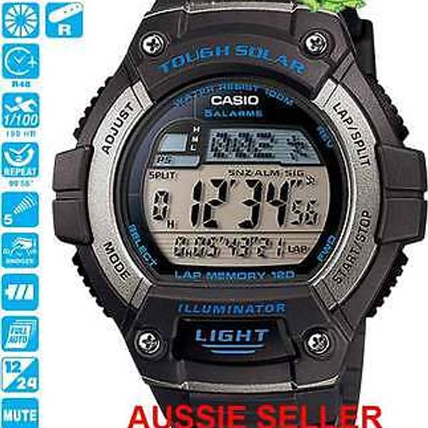 CASIO WATCH W-S220H-8AV WS220 W-S220H SOLAR 12-MONTH WARRANTY ...