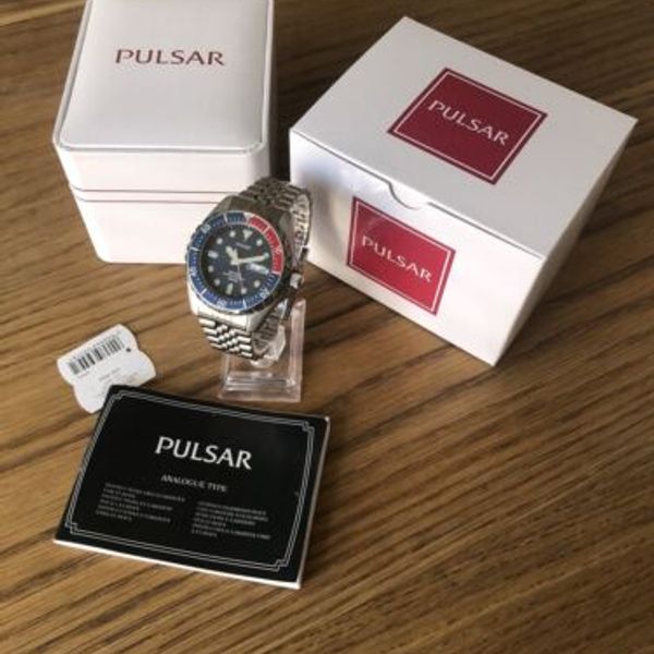 MENS PULSAR PEPSI DIVERS 7N36-OABO PROFESSIONAL DIVER 200M WATCH BOX ...