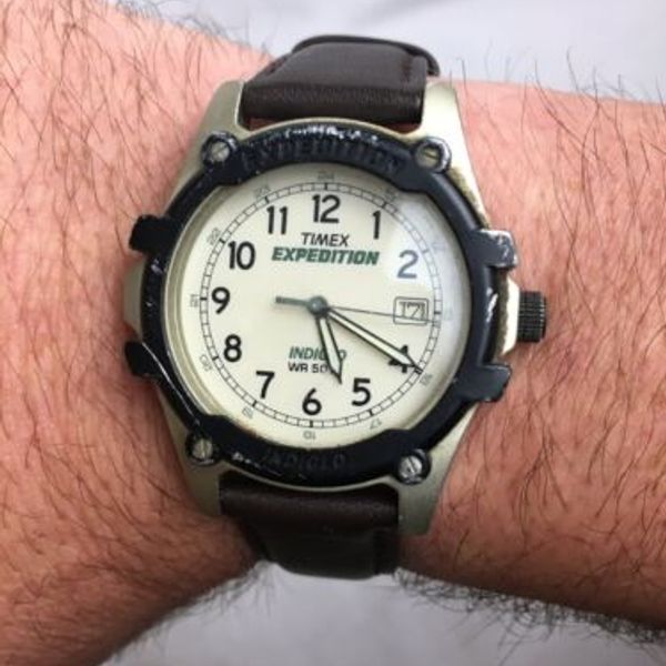 Timex Mens Watch Expedition Indiglo WR50m Cr2016 Cell Made In Philippines | WatchCharts