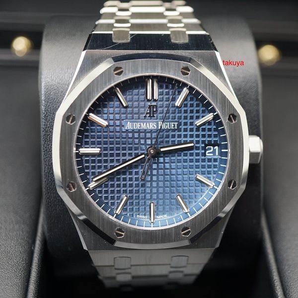 FSOT:Audemars PIGUET ROYAL OAK 15500ST SS BLUE DIAL NEW MODEL 41MM RARE ...