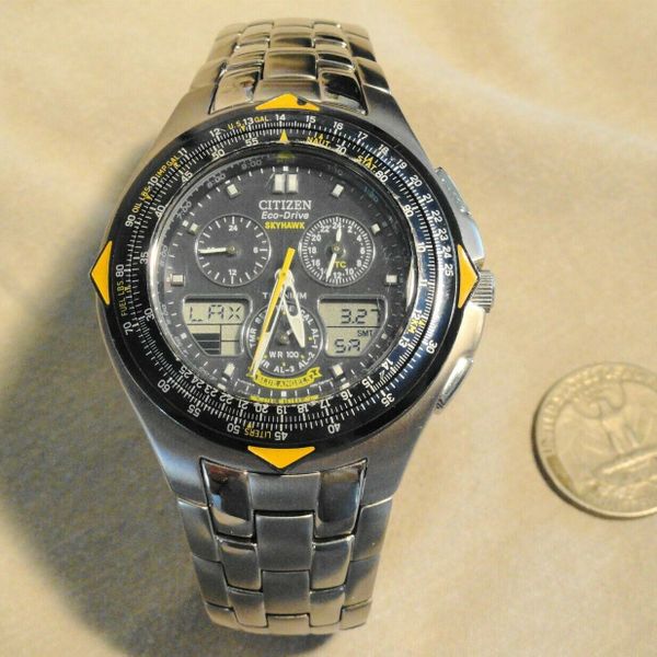 Citizen Eco-Drive Skyhawk Blue Angels C650-T000967 Titanium Watch -New ...