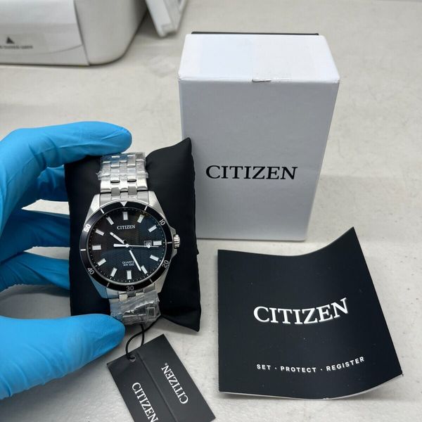Citizen Quartz Black Dial Stainless Steel Men's Watch BI5050-54E BRAND ...